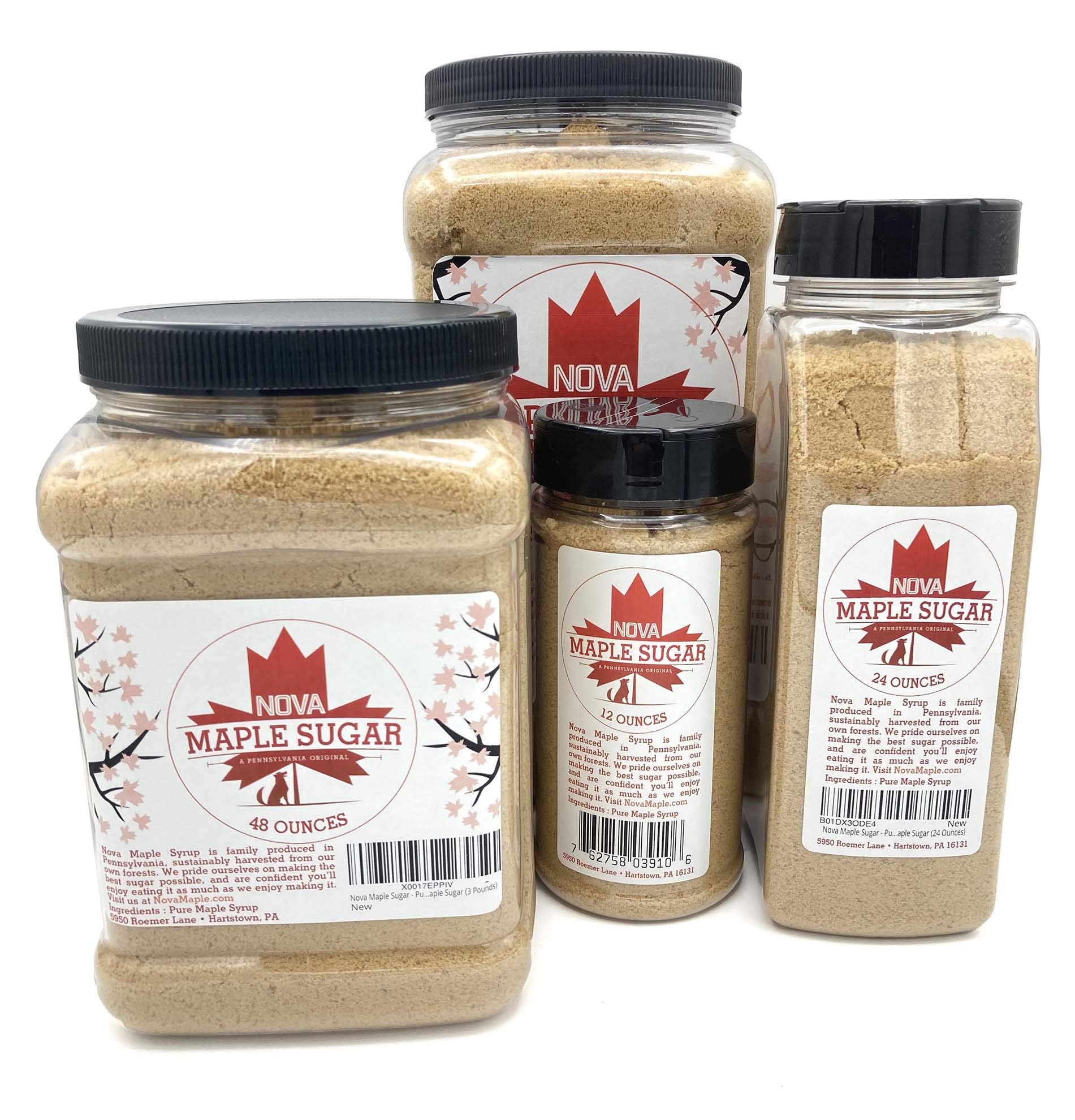 Nova Maple Sugar - Pure Grade-A Maple Sugar (12 Ounces)