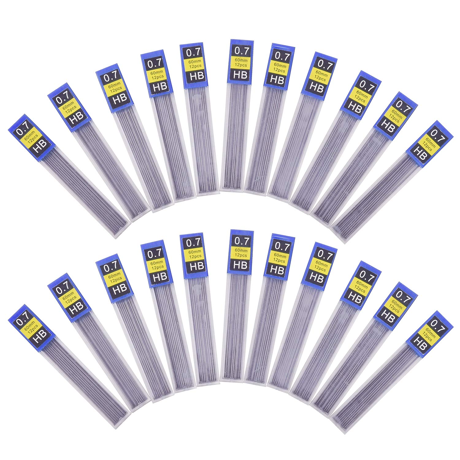 Morepack 240 Pieces Lead Refills with Plastic Box,0.7 mm HB,Break Resistant Mechanical Pencil Refills,20 Tubes
