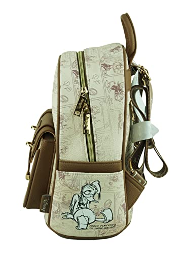 Wondapop Disney Donald Duck 11" Vegan Leather Fashion Mini Backpack