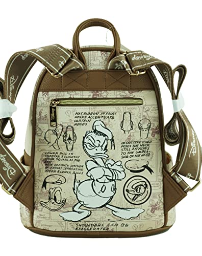 Wondapop Disney Donald Duck 11" Vegan Leather Fashion Mini Backpack
