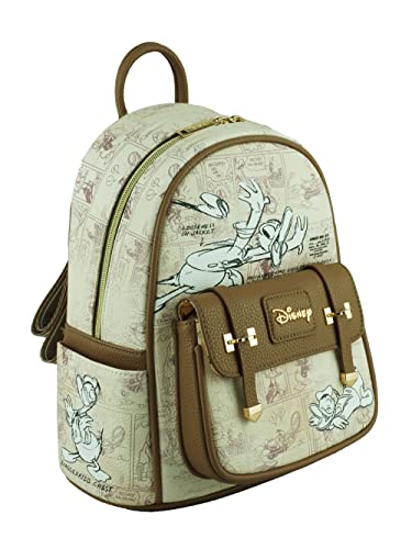 Wondapop Disney Donald Duck 11" Vegan Leather Fashion Mini Backpack
