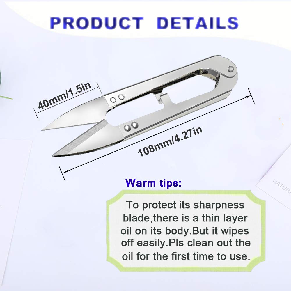 3Pcs Sewing Scissors Clippers, Multipurpose Quick-clip Yarn Thread Cutter, Portable Embroidery Thrum Fishing Thread Cutter, Mini Snips Trimming Nipper for Stitch, Small Plants, Crafts, DIY Projects