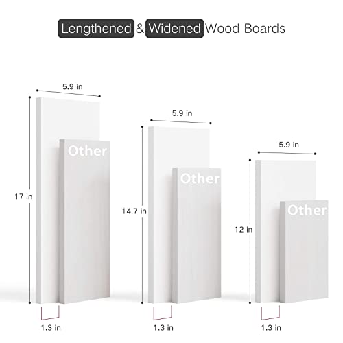 SRIWATANA U Shelves Wall Mounted Set of 3 and Large Floating Shelves Set of 3 (Contains 2 Items)