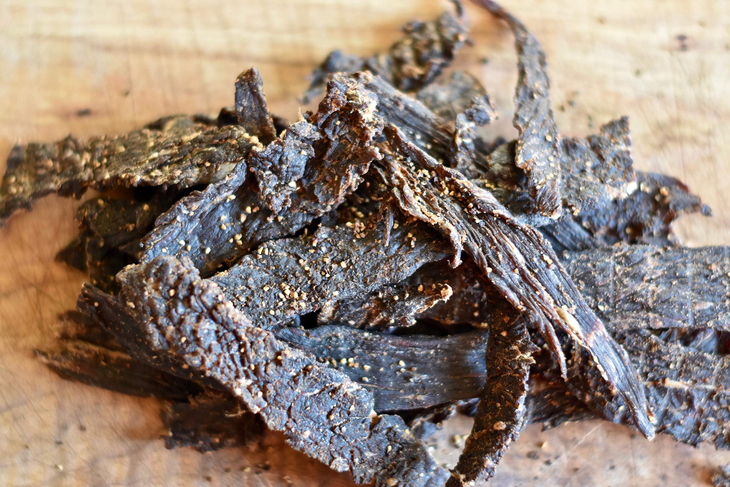 No Man’s Land BLACK PEPPER Beef Jerky High Protein Low Calorie Low Carb Beef Snack 7.0oz Bag
