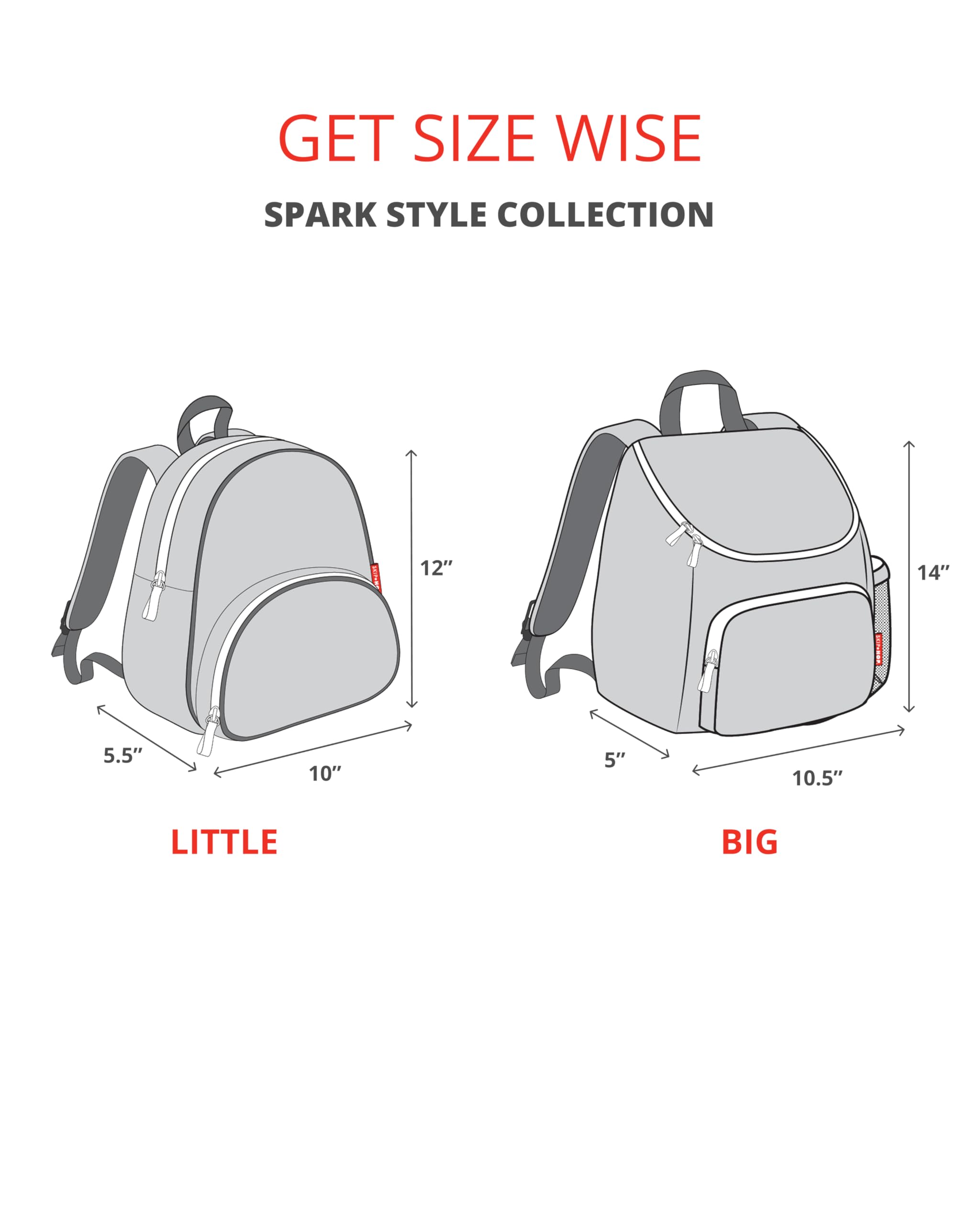 Skip Hop Sparks Kid's Backpack, Kindergarten Ages 3-4, Rocket