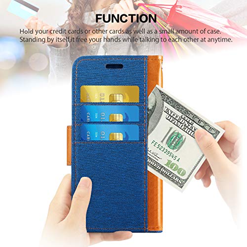for Gigaset GS290 Case, Oxford Leather Wallet Case with Soft TPU Back Cover Magnet Flip Case for Gigaset GS290 Plus (6.3”)