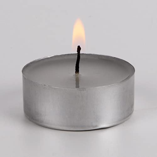 10 Pack Unscented Tea Light Candles 4.5 Hours Smokeless, Dripless Small Votive Mini 1.5" Tealight Candles for Home Decorative, Pool, Shabbat, White