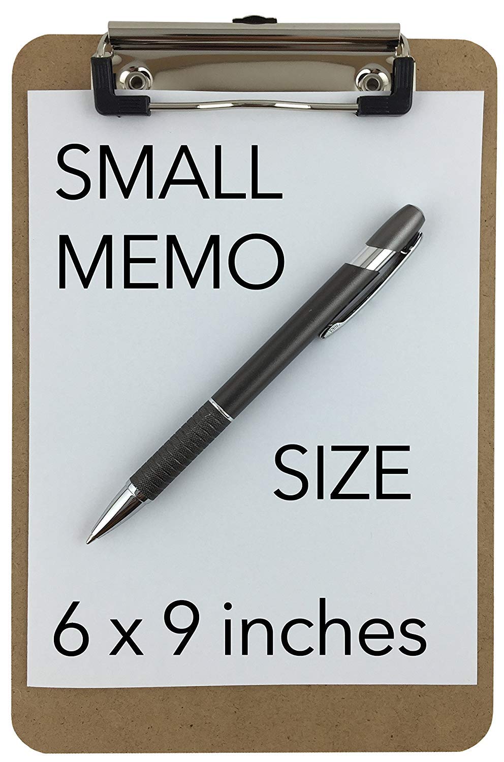 Trade Quest Memo Size 6'' x 9'' Clipboard Low Profile Clip Hardboard (Pack of 1)