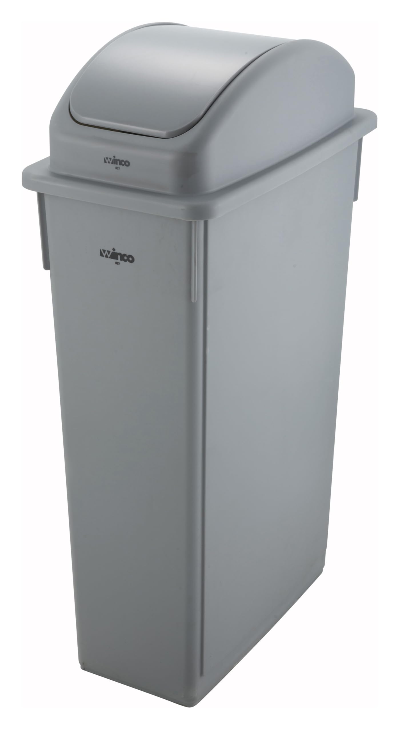 Winco PTC-23SG Slender Trash Can, 23-Gallon, Gray,Medium