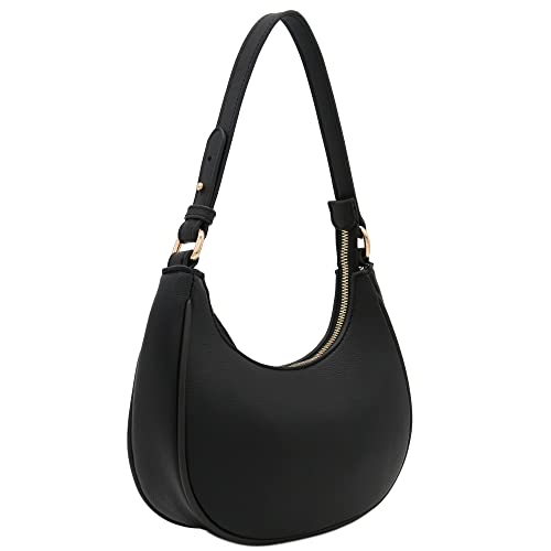 Small Crescent Shoulder Bag Under the Arm Purse (Black)
