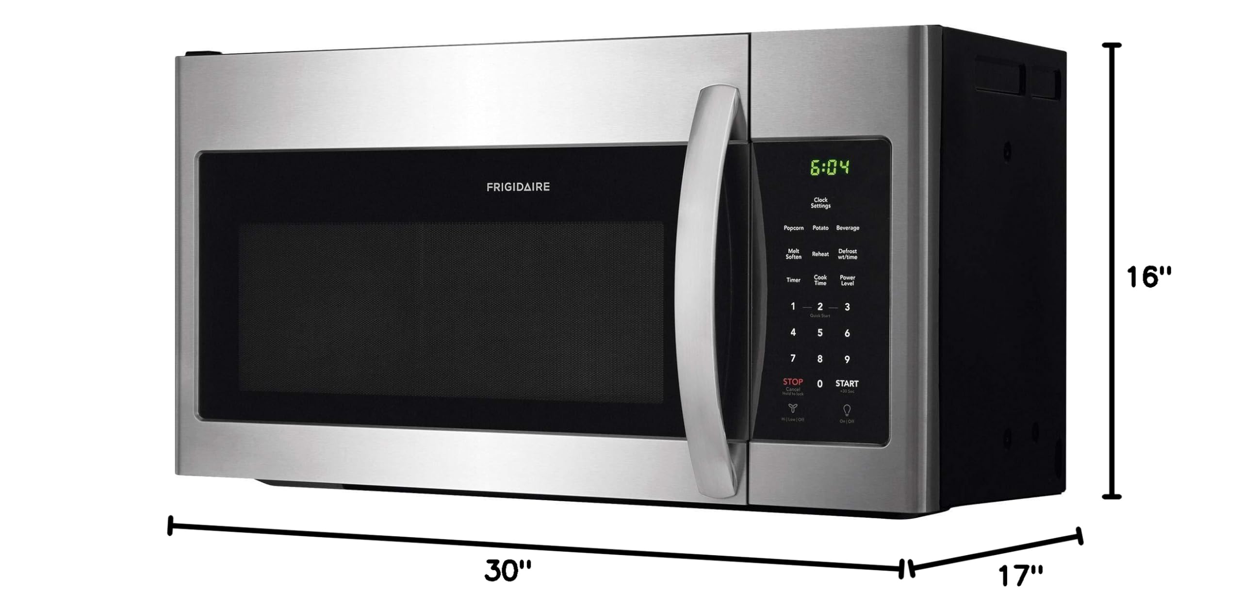 FRIGIDAIRE FFMV1645TS 30" Over the Range Microwave with 1.6 cu. ft. in Stainless Steel