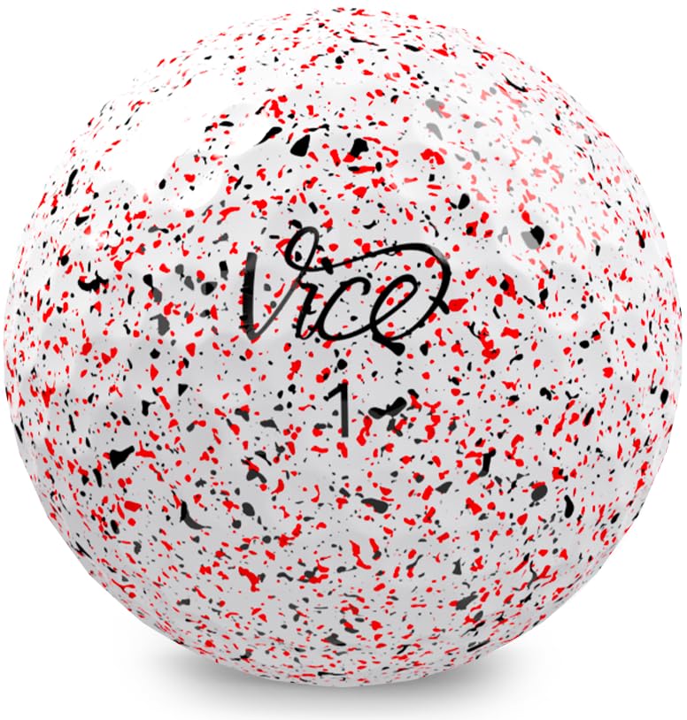 VICE Golf PRO Soft DRIP RED 2020 | 12 Golf Balls | Features: 3-Piece cast Urethane, Soft Feel, high Ball Flight Stability | Profile: for Ambitious Golfers (VG1008099)
