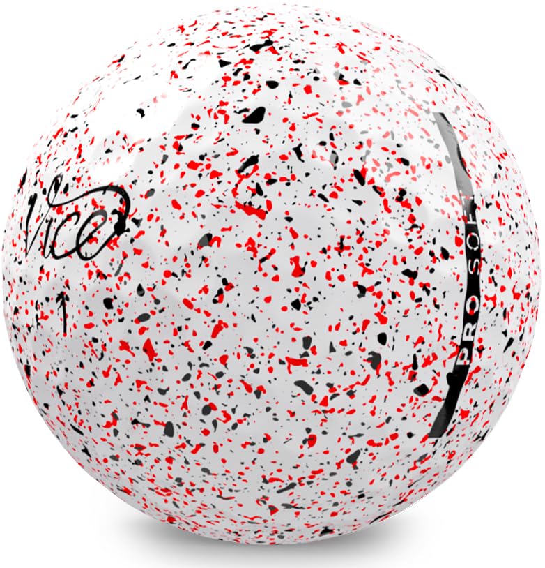 VICE Golf PRO Soft DRIP RED 2020 | 12 Golf Balls | Features: 3-Piece cast Urethane, Soft Feel, high Ball Flight Stability | Profile: for Ambitious Golfers (VG1008099)