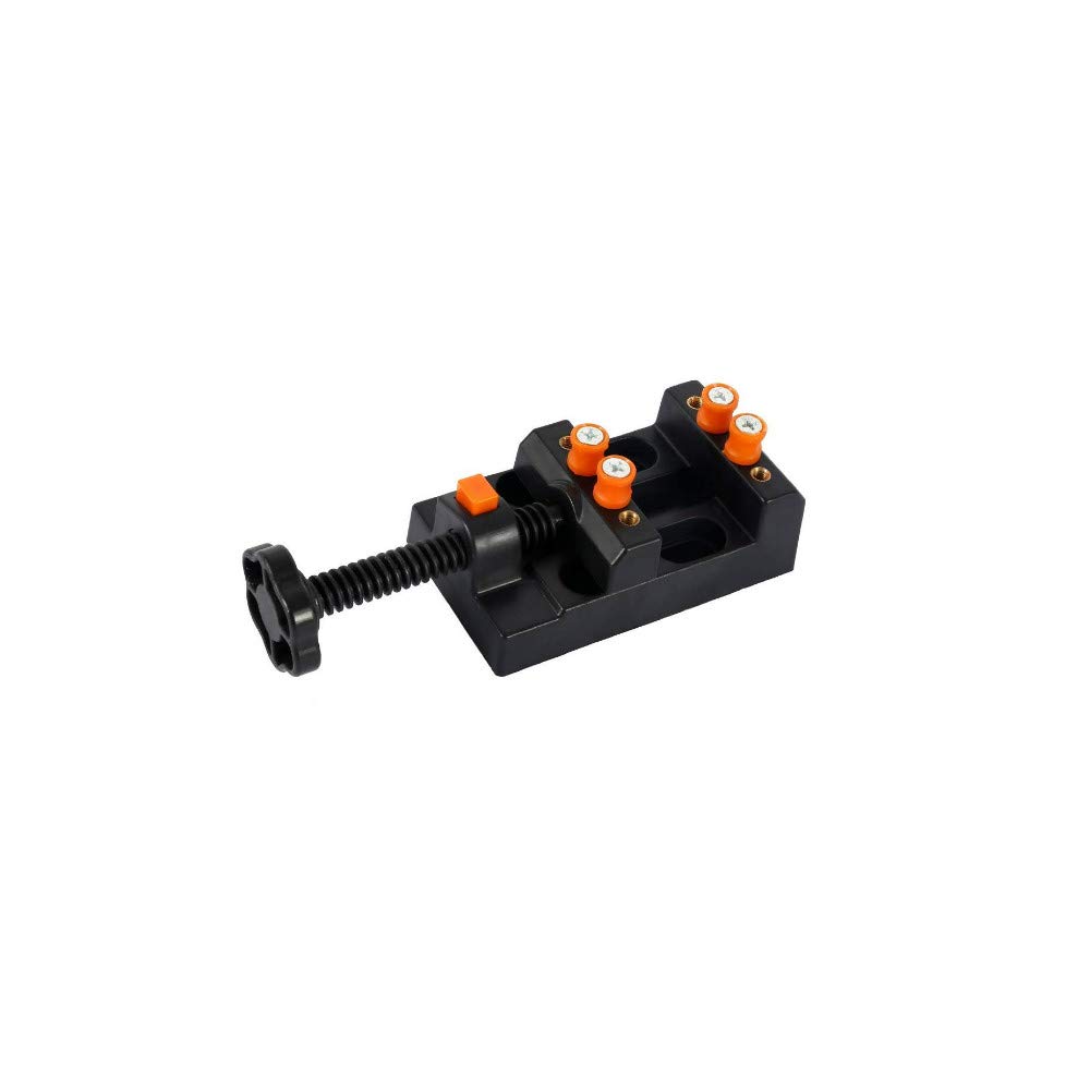 Universal Mini Drill Press Vise Clamp Table Bench Vice for Jewelry Walnut Nuclear Watch Repairing Clip On DIY Sculpture Craft Carving (Clamping Range: 0-2inch ABS)