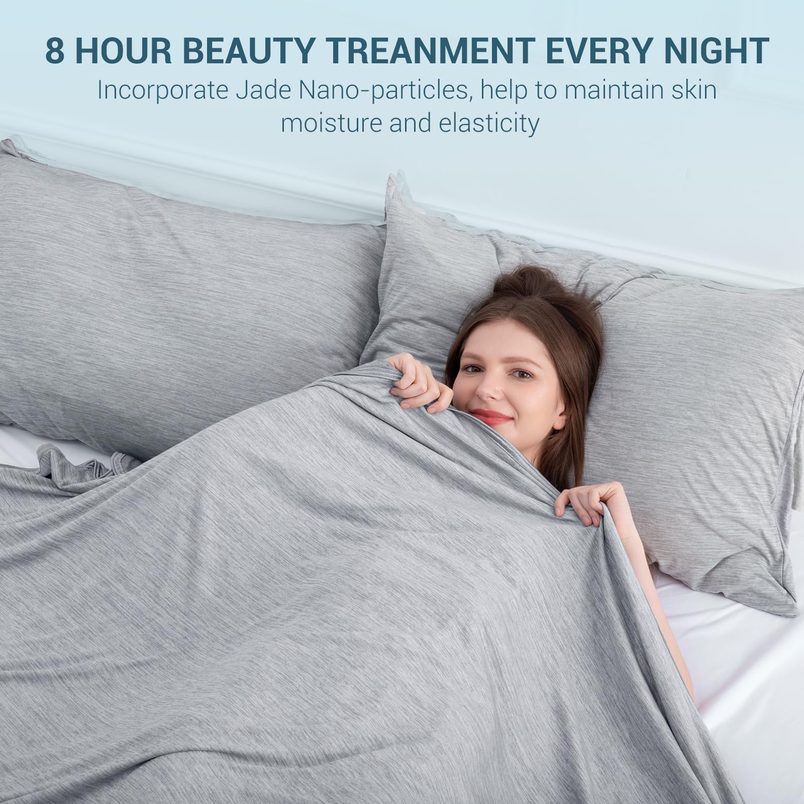 Elegear Revolutionary Cooling Blanket King Absorbs Heat to Keep Body Cool for Night Sweats, Arc-Chill3.0 Cool Fiber Q-Max>0.5 for Hot Sleepers, Lightweight Summer Cold Blankets for Sleeping 108" x 90"