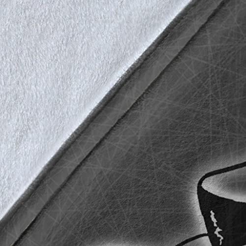OhaPrints Custom Dark Grey Hockey Blanket Hockey Boy Player Personalized Name Number Soft Sherpa Throw Blankets Cozy Fuzzy Fleece Throws for Tv Sofa Couch Comfy Fluffy Blanket 30X40 50X60 60X80