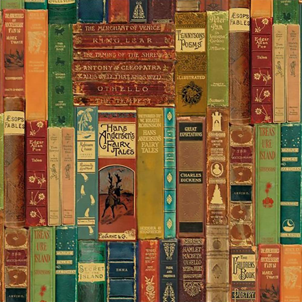 Kartos Classic Books Italian Wrapping Paper, Folded