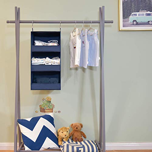 GRANNY SAYS Bundle of 3-Pack Wicker Storage Baskets for Organizing & 1-Pack Hanging Closet Organizer