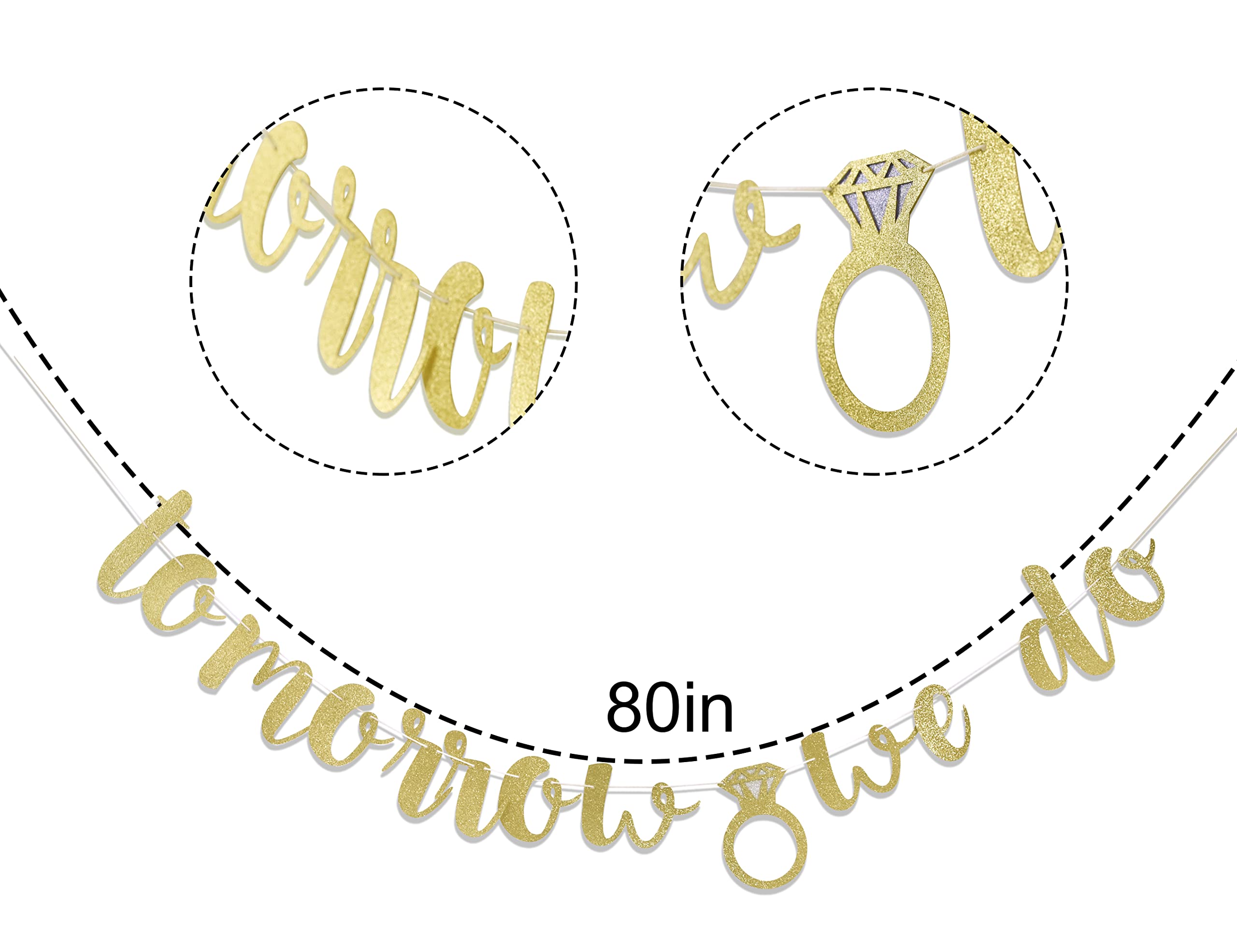 Tomorrow We Do Banner - Rehearsal Dinner Decorations,Rehearsal Dinner Sign,One Day Away Banner, Rehearsal Banner Party