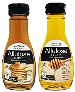 BetterTaste Natural Maple & Honey Flavored Allulose Syrup, 11.75-Ounce Bottle of Each Combo Pack, Zero Calorie Sugar Substitute, Non-GMO, Non-Erythritol, Gluten Free & Vegan Liquid Sweetener