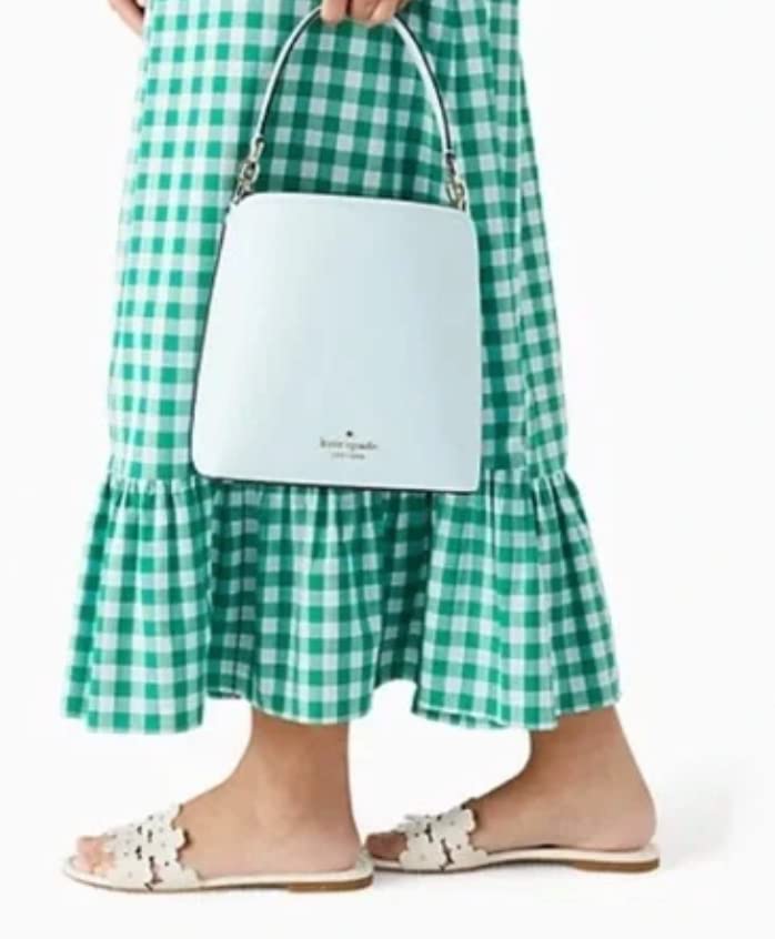 Kate Spade Darcy Refined Grain Leather Small Bucket Bag Crossbody (Blue Glow)
