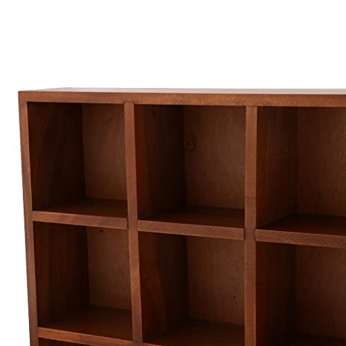 KLKCMS Hanging 10 Grid Wall Shelf for Trophy Photo Frames Collectibles Display