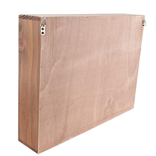 KLKCMS Hanging 10 Grid Wall Shelf for Trophy Photo Frames Collectibles Display