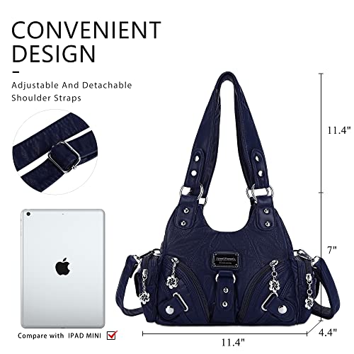 Angel Kiss Small Hobo Bags for Women Multi Pockets Purses Long Strap Handbags Adjustable Shoulder Bags for Everdayuse