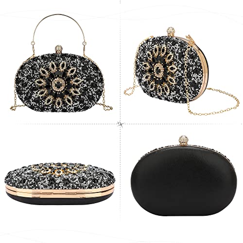 Rhinestone Hobo Bags for Women, Sparkly Evening Handbag Rhinestone Purse Sparkly Crystal Clutch Purse Chic Evening Handbag