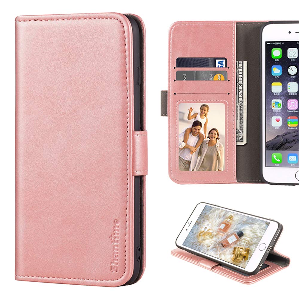 for Gigaset GS370 Case, Leather Wallet Case with Cash & Card Slots Soft TPU Back Cover Magnet Flip Case for Gigaset GS370 Plus (5.7”)