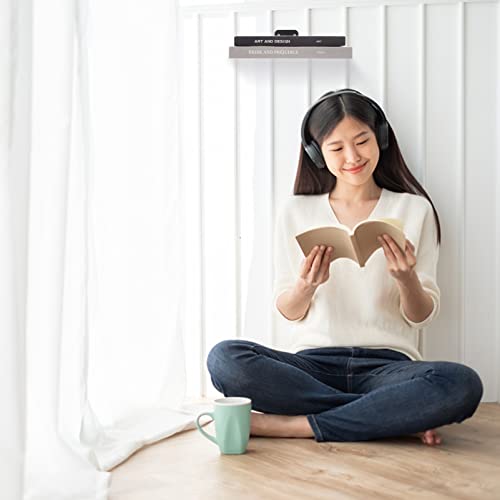 Zerodeko Floating Bookshelf Iron Floating Shelves Invisible Wall Mounted Bookshelf Hidden Wall Floating Book Shelf Metal Shelves Holder for Home Office Classroom Library