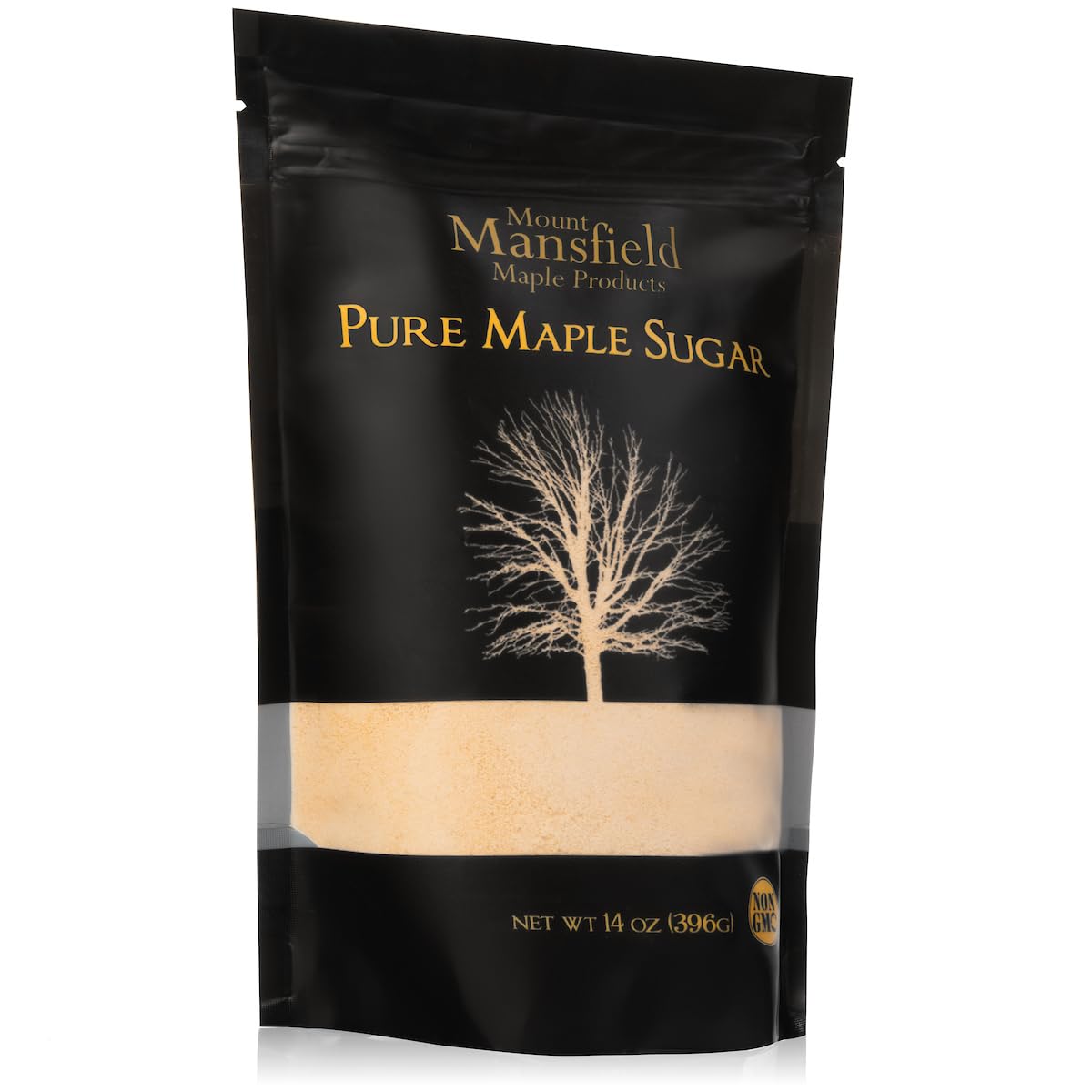 Mansfield Maple-Certified Organic Granulated Pure Vermont Maple Sugar (14oz Resealable Pouch)