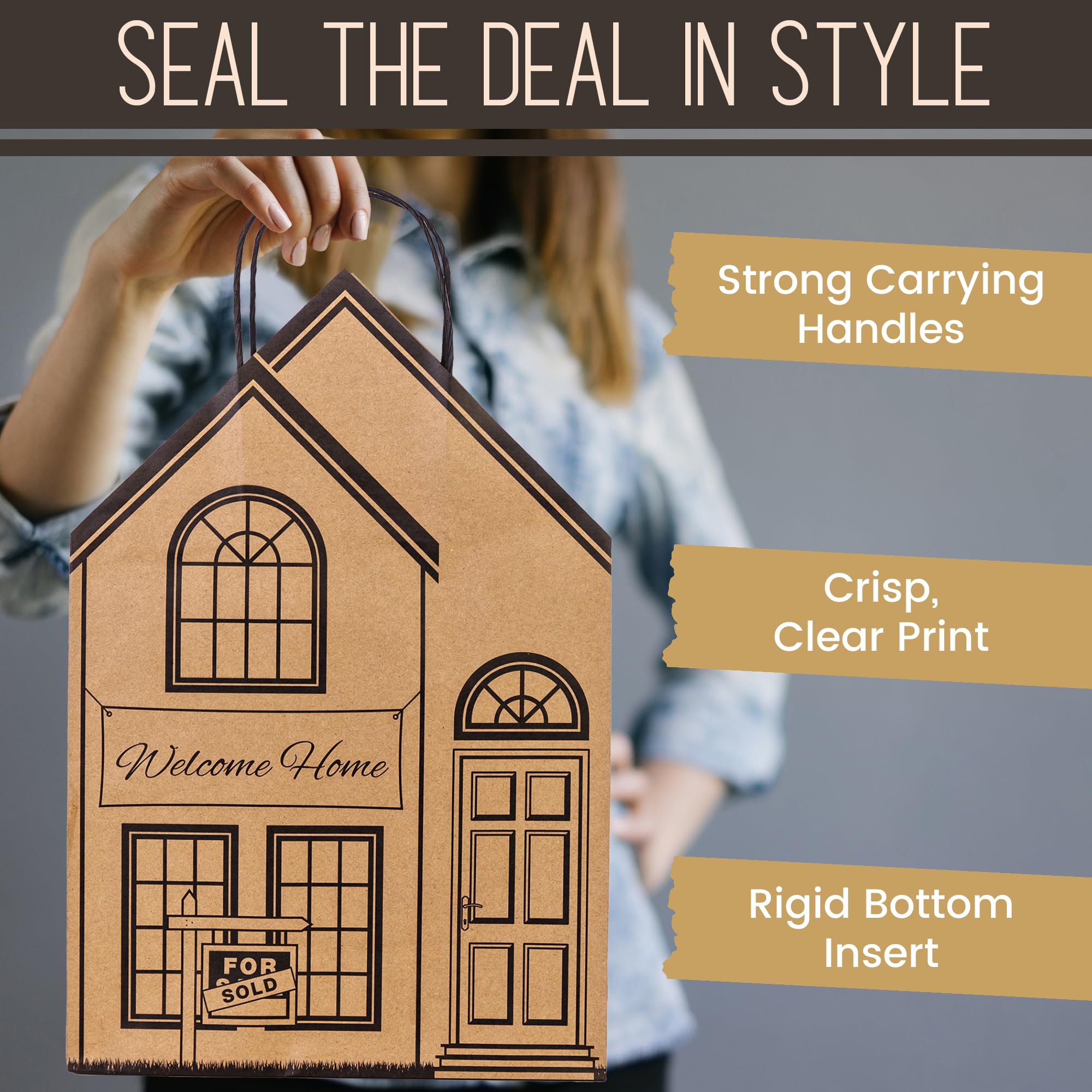 Welcome Home Bundle of 10 House Shaped Gift Bags
