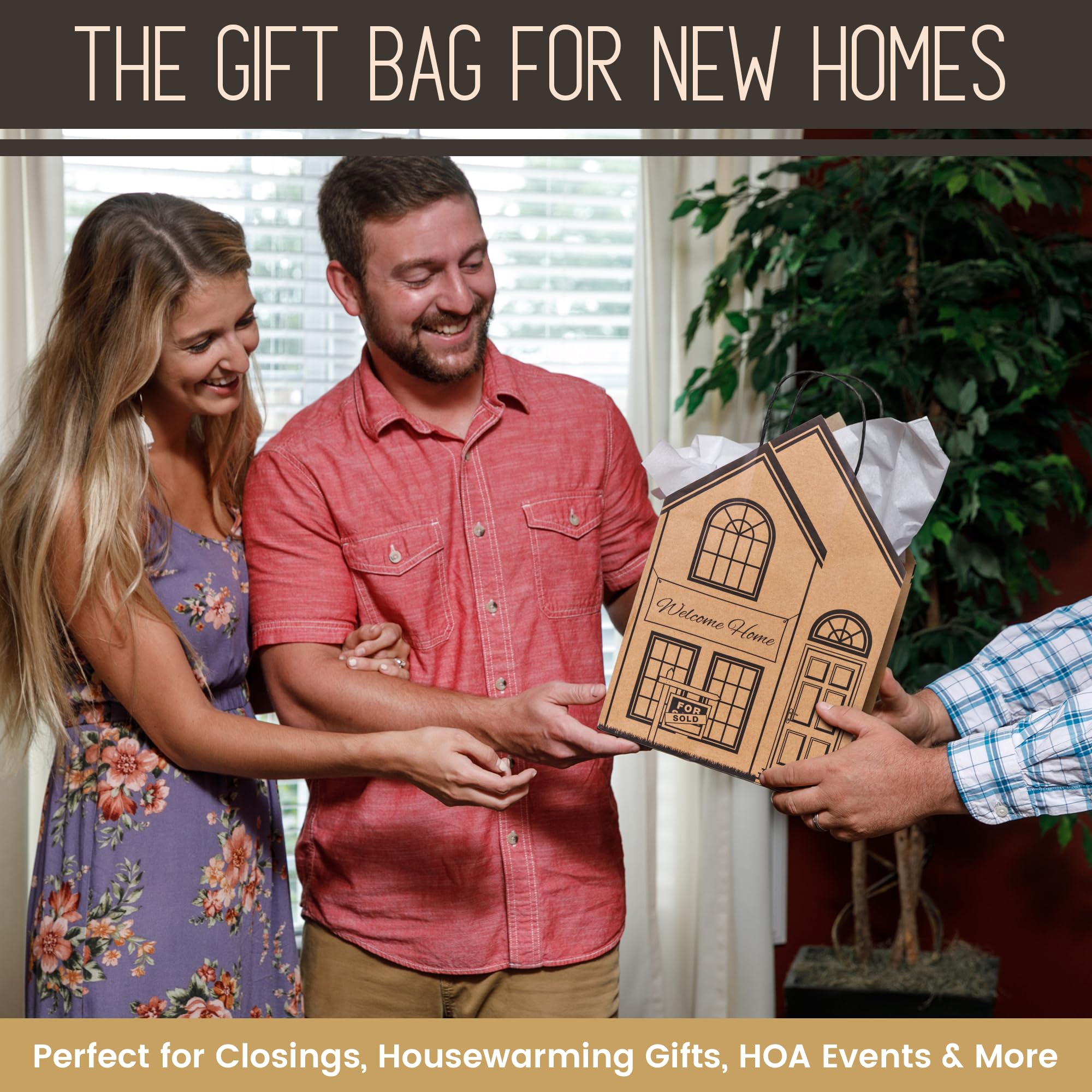 Welcome Home Bundle of 10 House Shaped Gift Bags