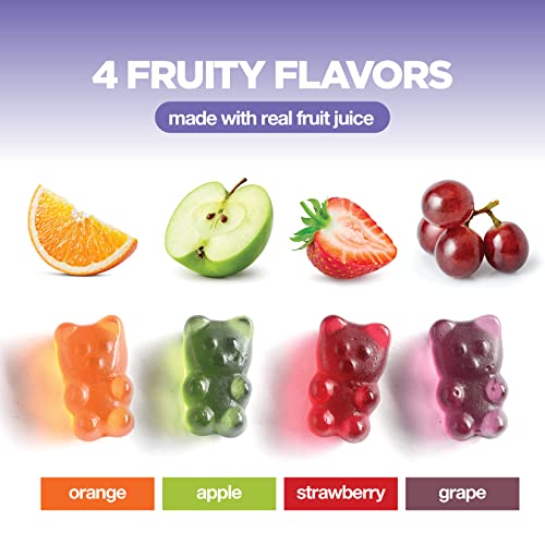 Sugar-Free Gummy Bears Keto Candy - Assorted Fruit Flavors Keto Snacks - Vegan Gummy Bears, Gluten-Free, Low Carb, Keto-Friendly, Sugar-Free Gummies - Bulk 2 LB