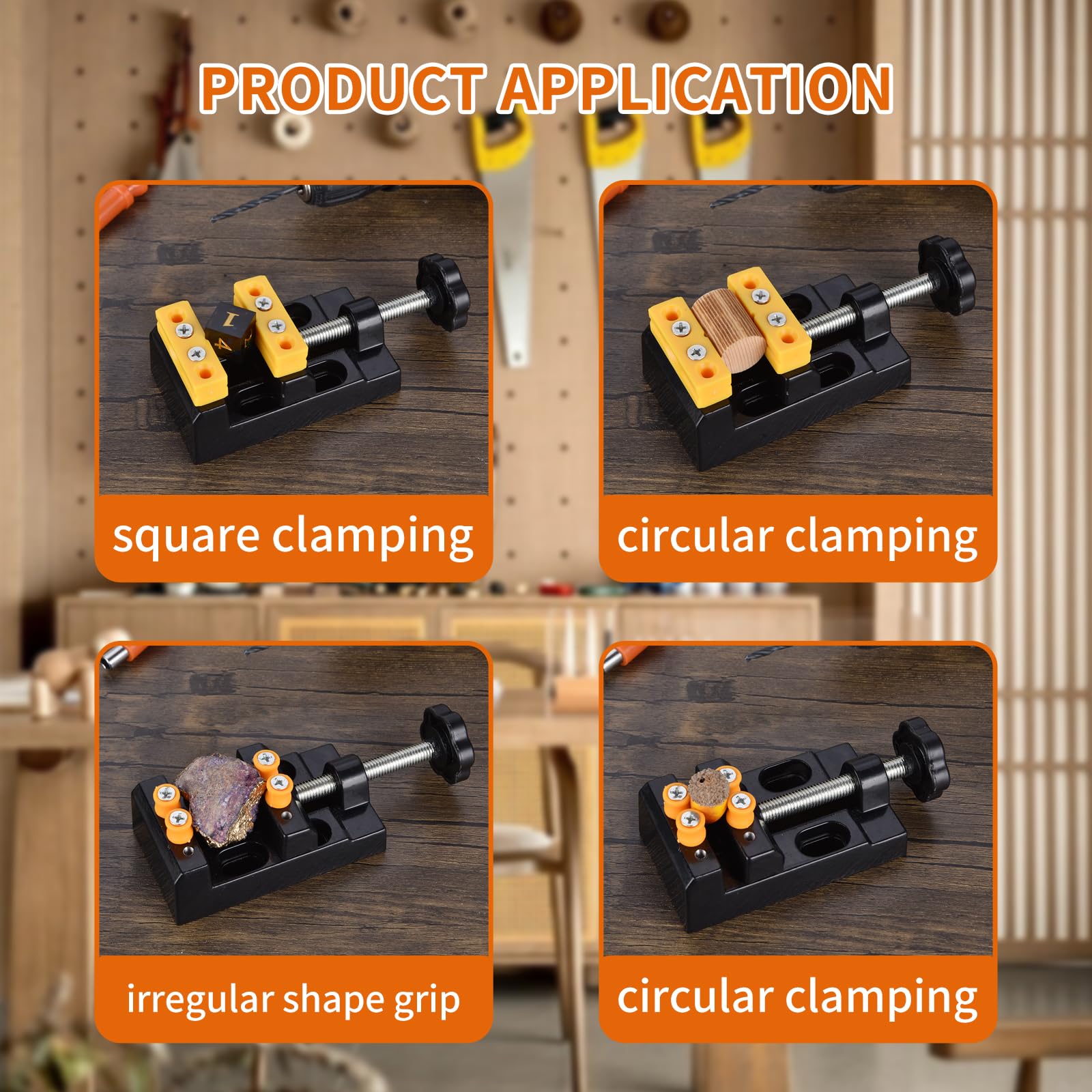 Olaismln Mini Bench Clamp | Jewelry Vise | Mini Vise for Jewelry and Walnut Carving | Ideal for DIY Projects and Multifunctional Use