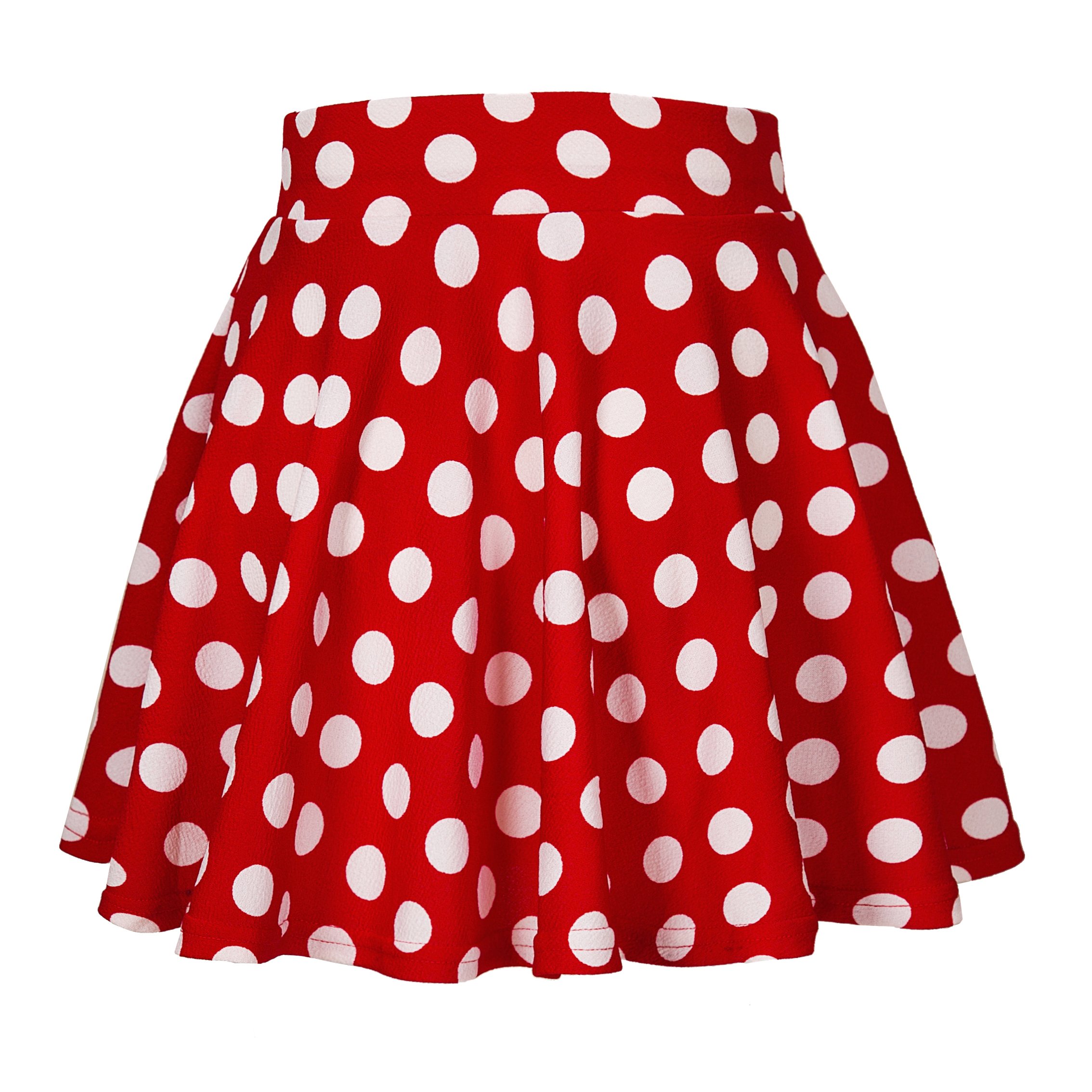 Urban CoCo Women's Basic Versatile Stretchy Flared Casual Mini Skater Skirt (Small, 9)