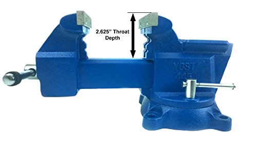 Yost Vises 445 Combination Vise | 4.5 Inch Jaw Width Utility Pipe and Bench Vise |Secure Grip with Swivel Base and Large Pipe Jaw Capacity | Made with Cast Iron and Steel U Channel Bar
