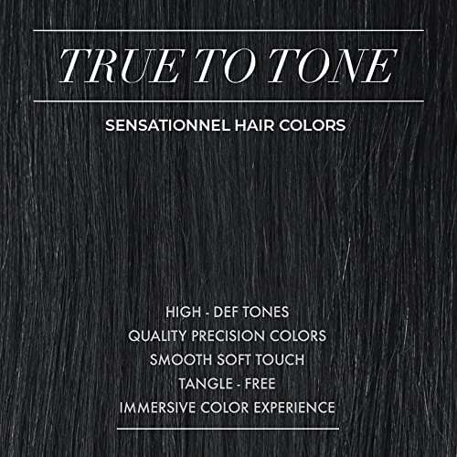 Sensationnel Vice lace front wigs - unit 16 5 inch Deep part synthetic preplucked hairline (1 JETBLACK)