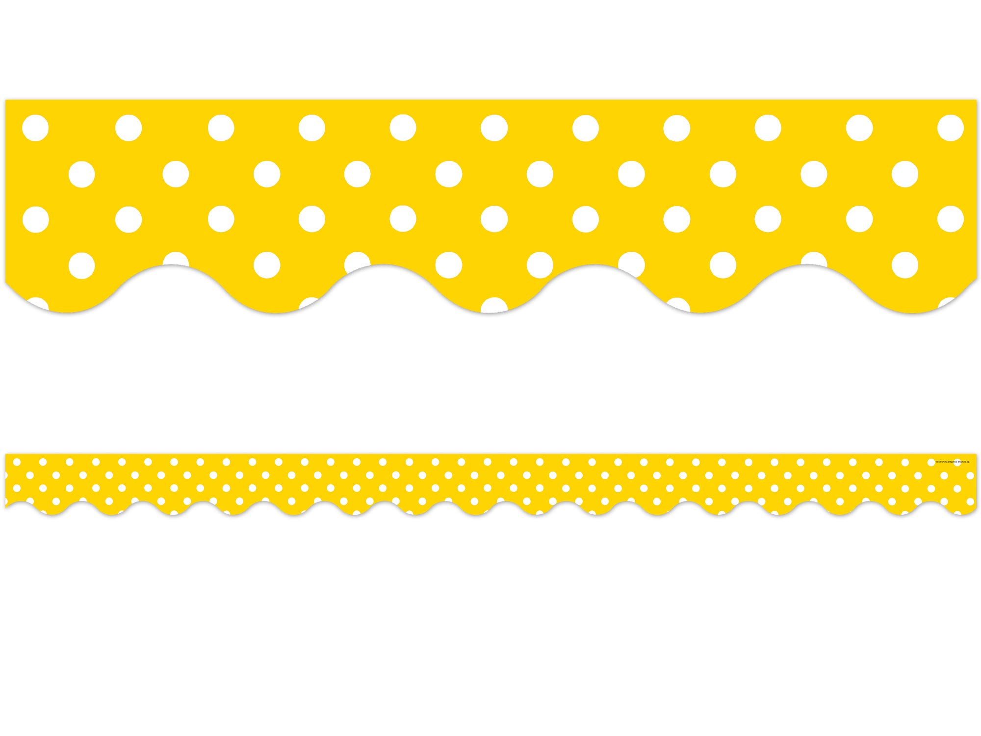 Teacher Created Resources Yellow Mini Polka Dots Border Trim, Yellow (4668)