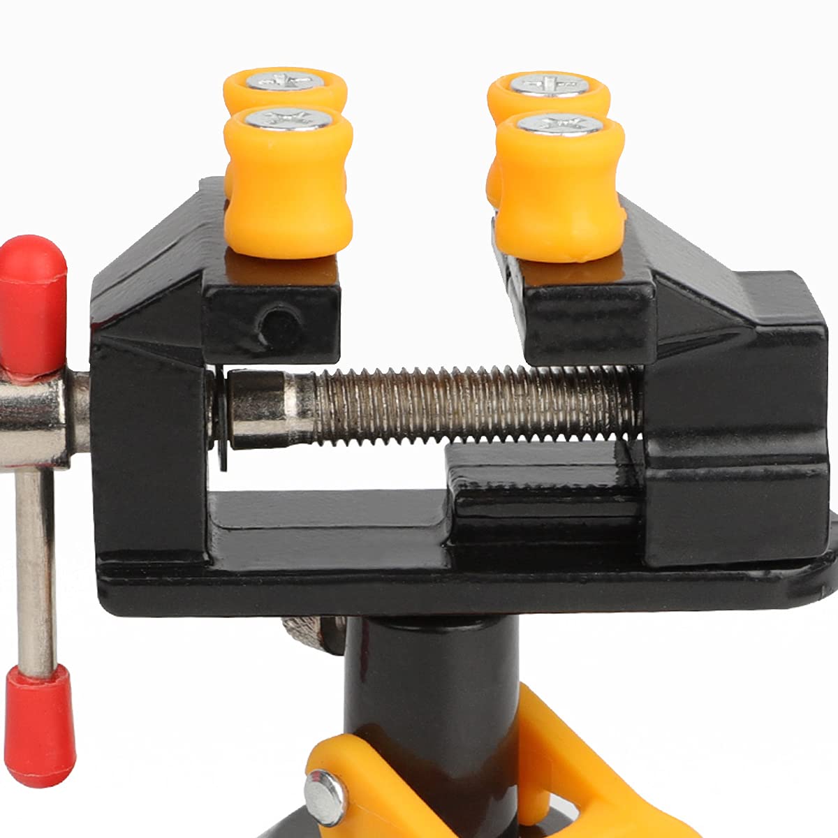 Saipe Universal Mini Table Vise Clamp 360° Suction Vice Clamp Drill Press Vise Table Bench Vice Craft Vise DIY Sculpture Craft Carving Tool for Jewelry Watch Walnut