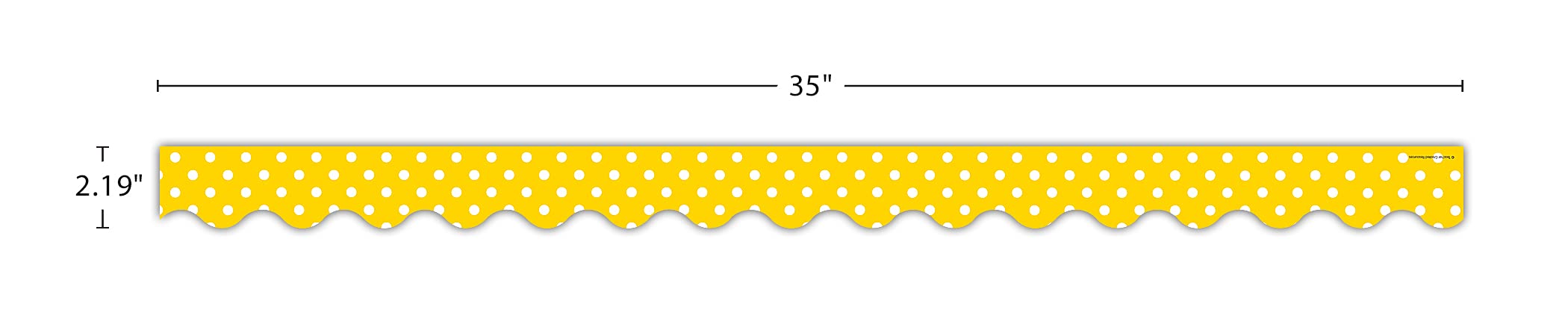 Teacher Created Resources Yellow Mini Polka Dots Border Trim, Yellow (4668)