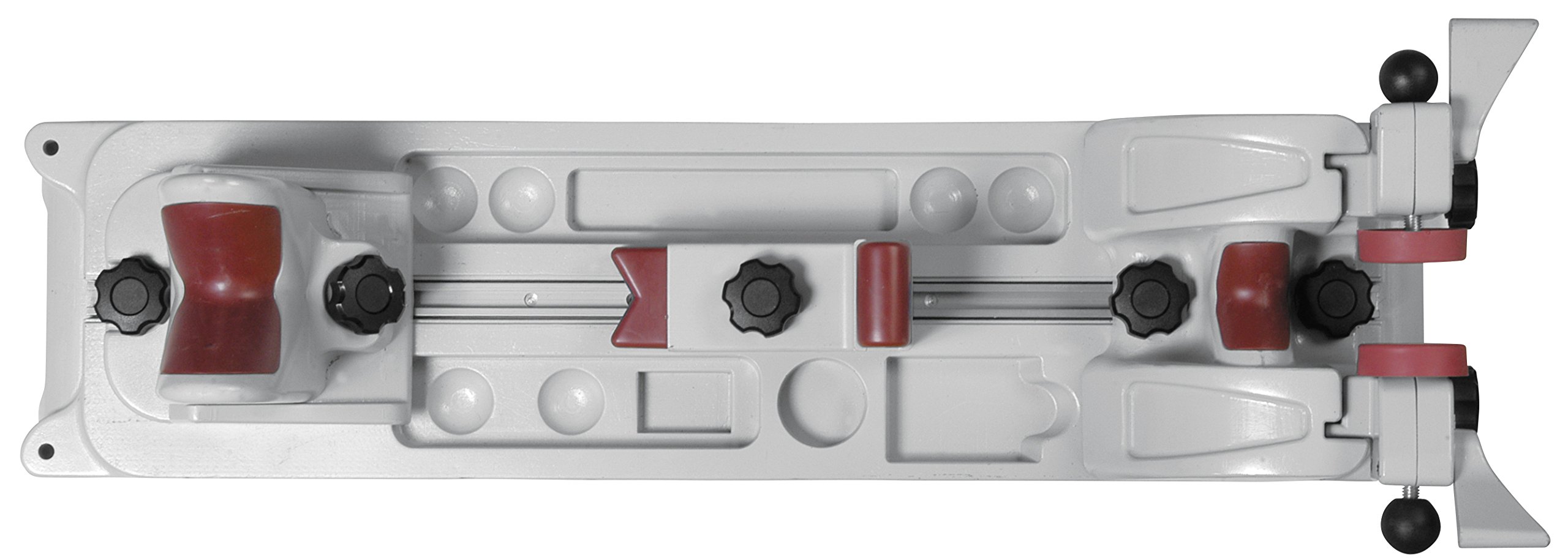 Tipton Best Gun Vise with Secure Adjustable Cradle, Storage Compartments for Cleaning, Gunsmithing and Firearm Maintenance, Red/Grey