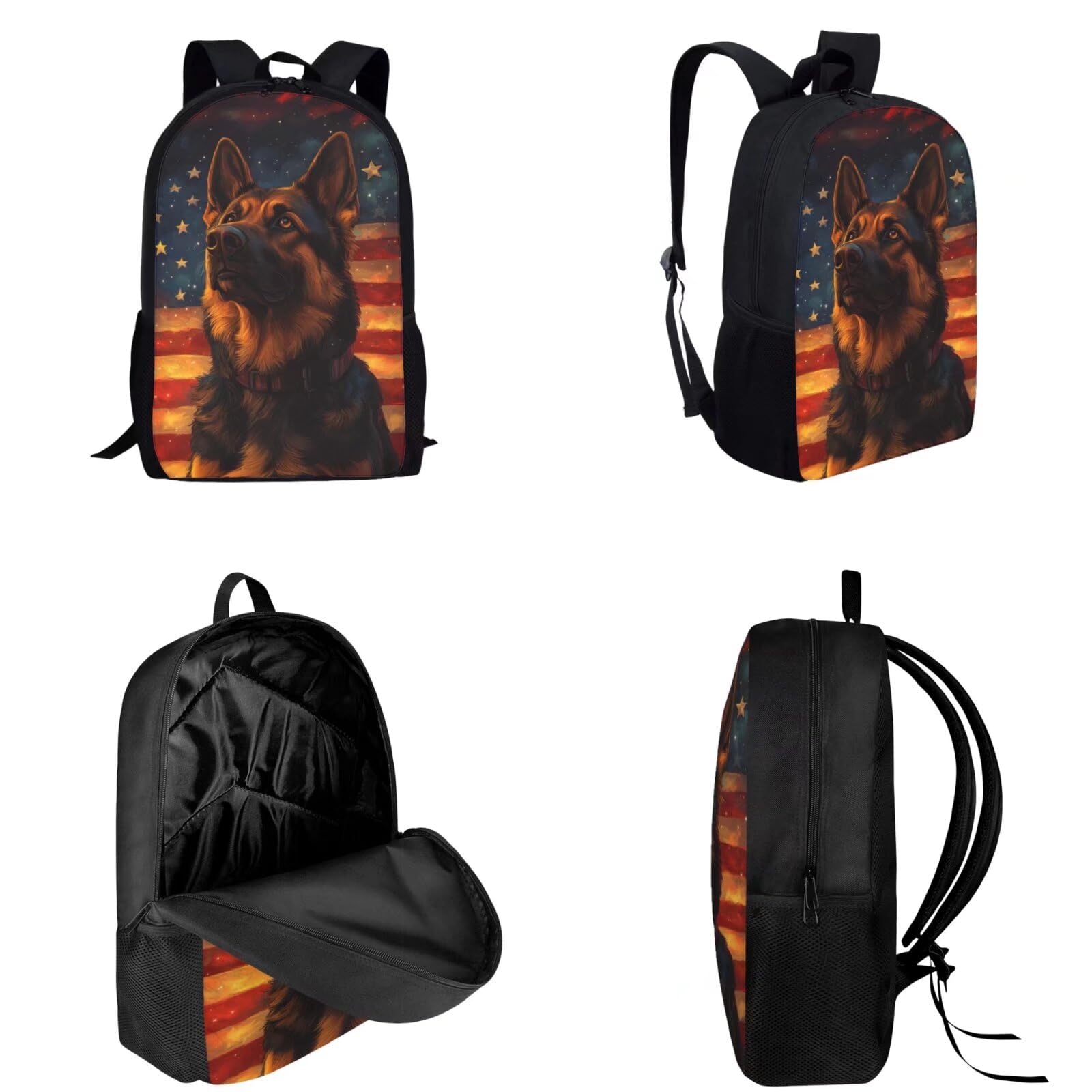 FOR U DESIGNS Universe Horse Backpack Set 3 Piece,High School Backpack for Women Teen Girls