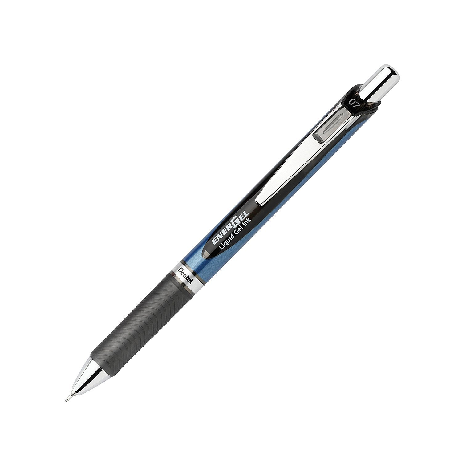 Pentel EnerGel Deluxe RTX Retractable Liquid Gel Pen, 0.7mm Medium Line, Needle Tip, Black, Pack of 6