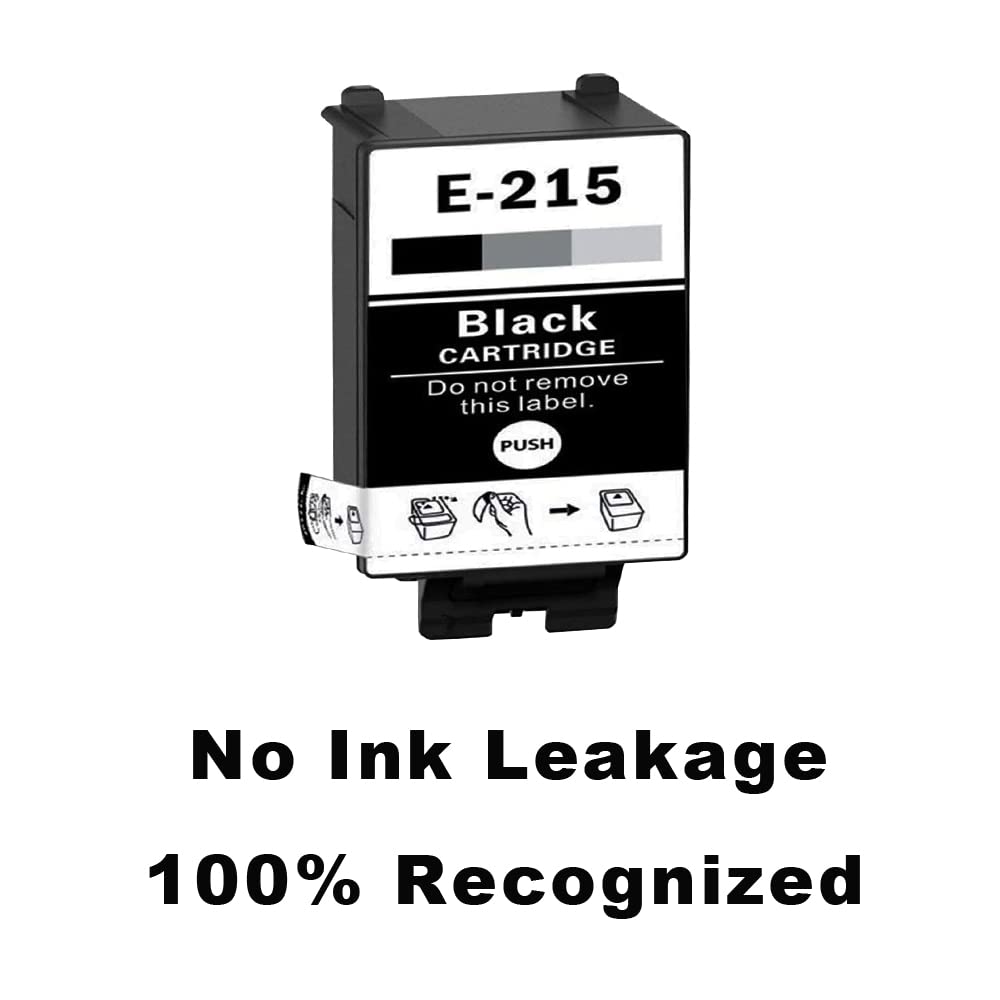 IDO Remanufactured for 215 T215 Ink Cartridges and T2950 Maintenance Box Compatible with WF-100 WF-110 Printer (3 Black, 2 Tri-Color, 1 T2950 Maintenance Box, 6 Packs)