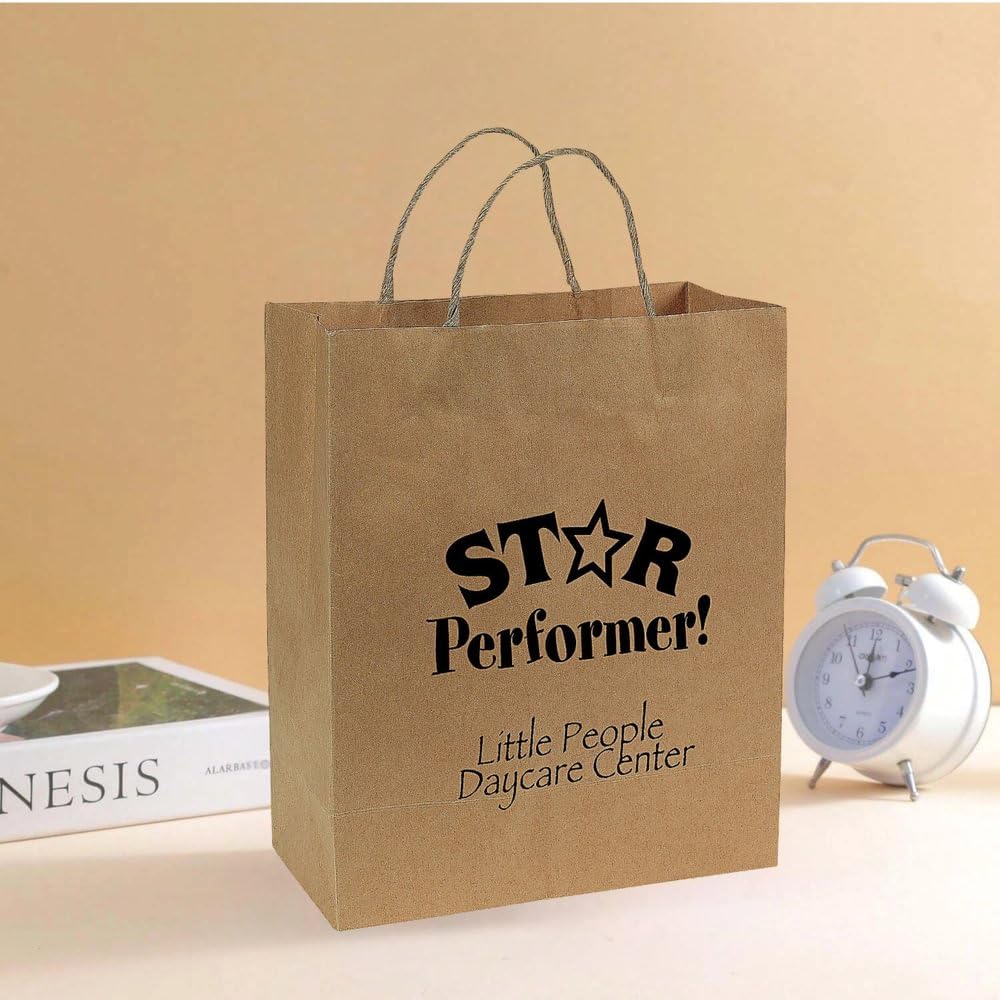 Fun Express Simple Brown Paper Gift 10.5" x 5.25" x 13" | Pack of 12 Bags, 10 1/2" x 5 1/4" x 13", 12 Pieces