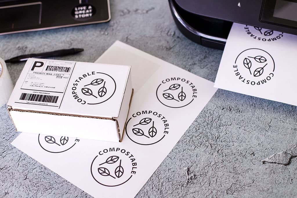 Premium Label Supply White Sticker FBA Labels β 4" x 3.33" β Laser/Inkjet Compatible β (6 Labels/Sheet), 25 Sheets - 150 Total Adhesive Labels