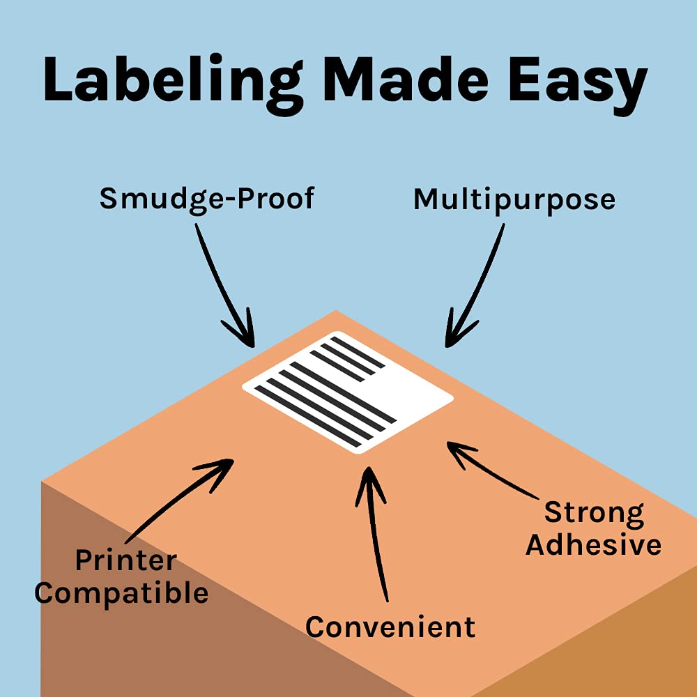 Premium Label Supply White Sticker FBA Labels β 4" x 3.33" β Laser/Inkjet Compatible β (6 Labels/Sheet), 25 Sheets - 150 Total Adhesive Labels