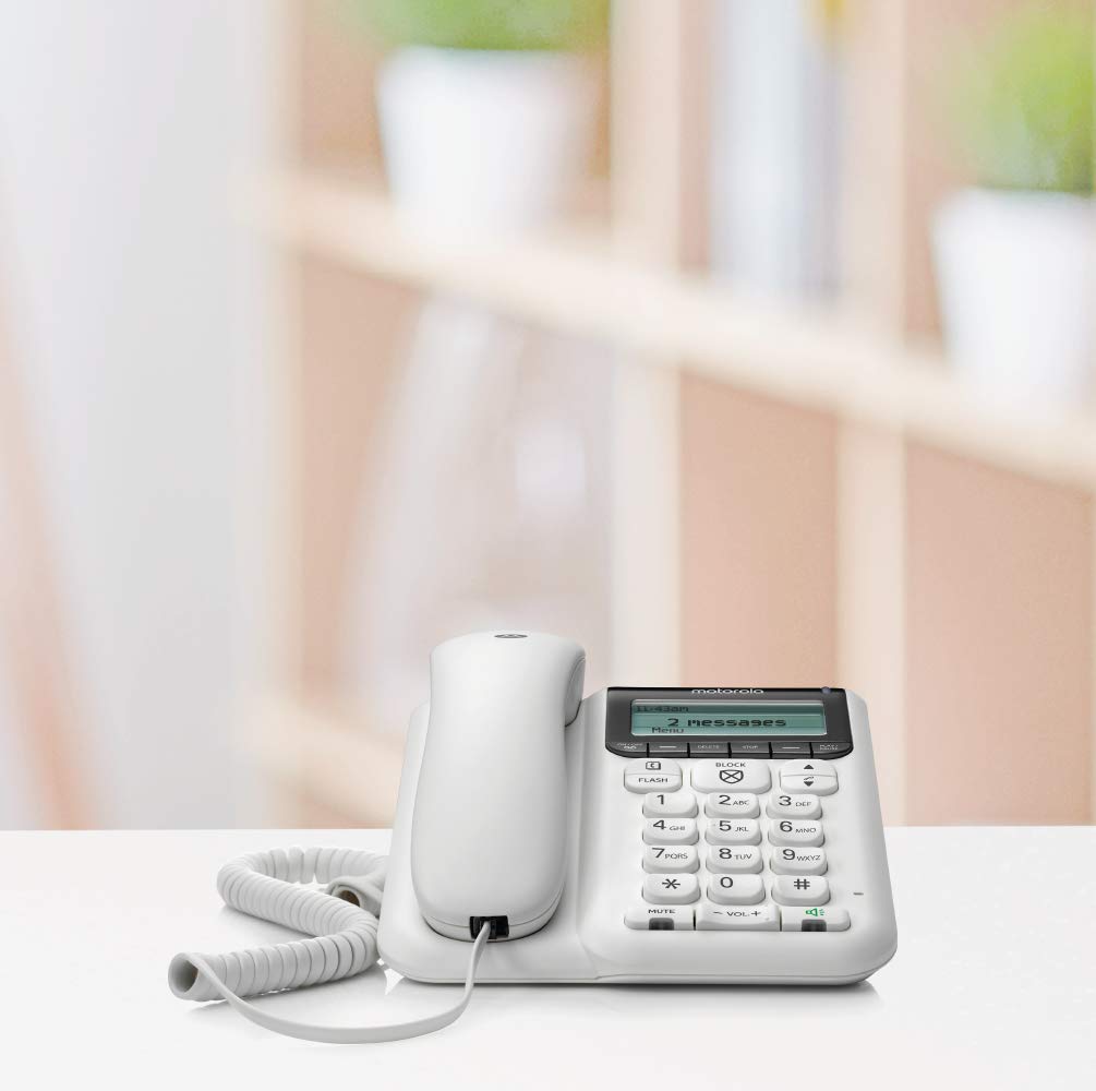Motorola CT610 Corded Telephone - Answering Machine & Call Blocking